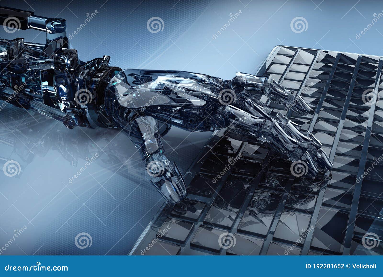 Robot arm with keyboard stock photo. Image of website - 192201652