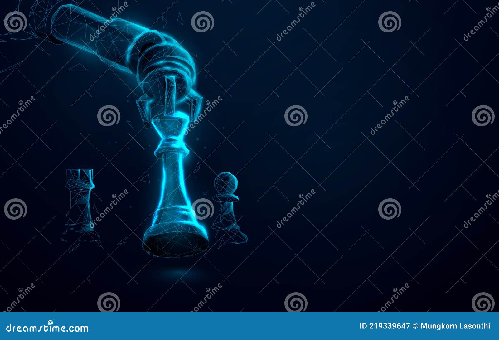 Robot Arm Low Poly Manipulator. Part Construct Assembly Triangle Shape ...