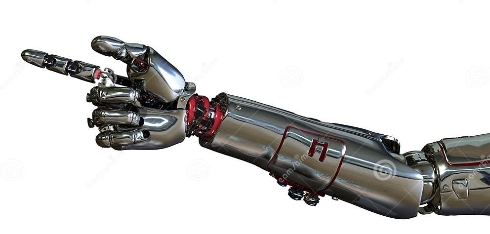 Robot Arm Pointing stock illustration. Illustration of electronic - 7426193