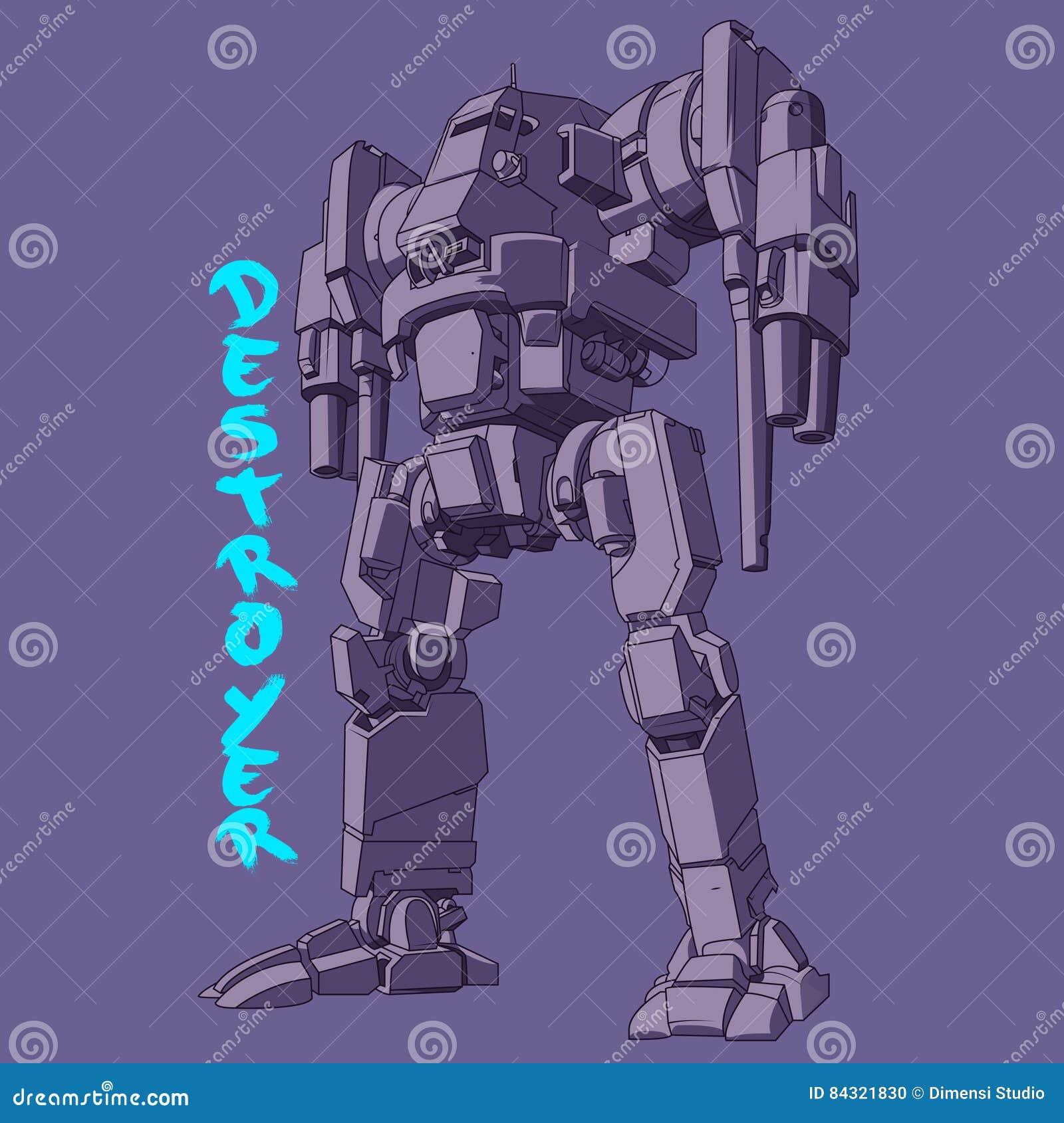 Robot Army Marching Through City, With Blasters In Hand Royalty-Free ...