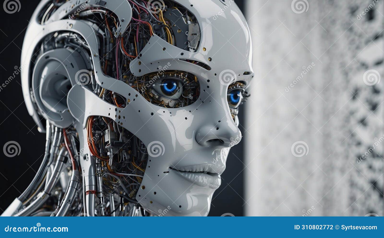 Robot, Artificial Intelligence in the Form of a Human Robot. Generative ...