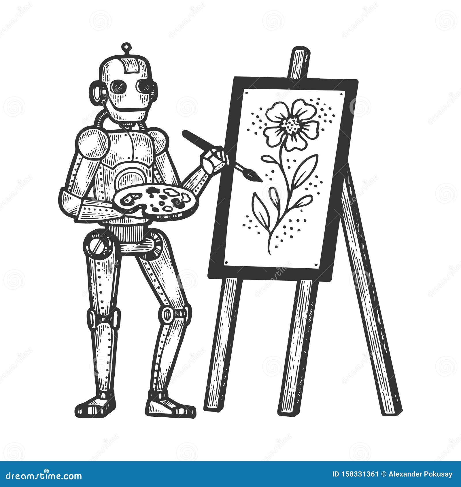 Artist Painter Vector Cartoon Flat Design Character Illustration ... Artist Painter Vector Cartoon Flat Design Character Illustration ...