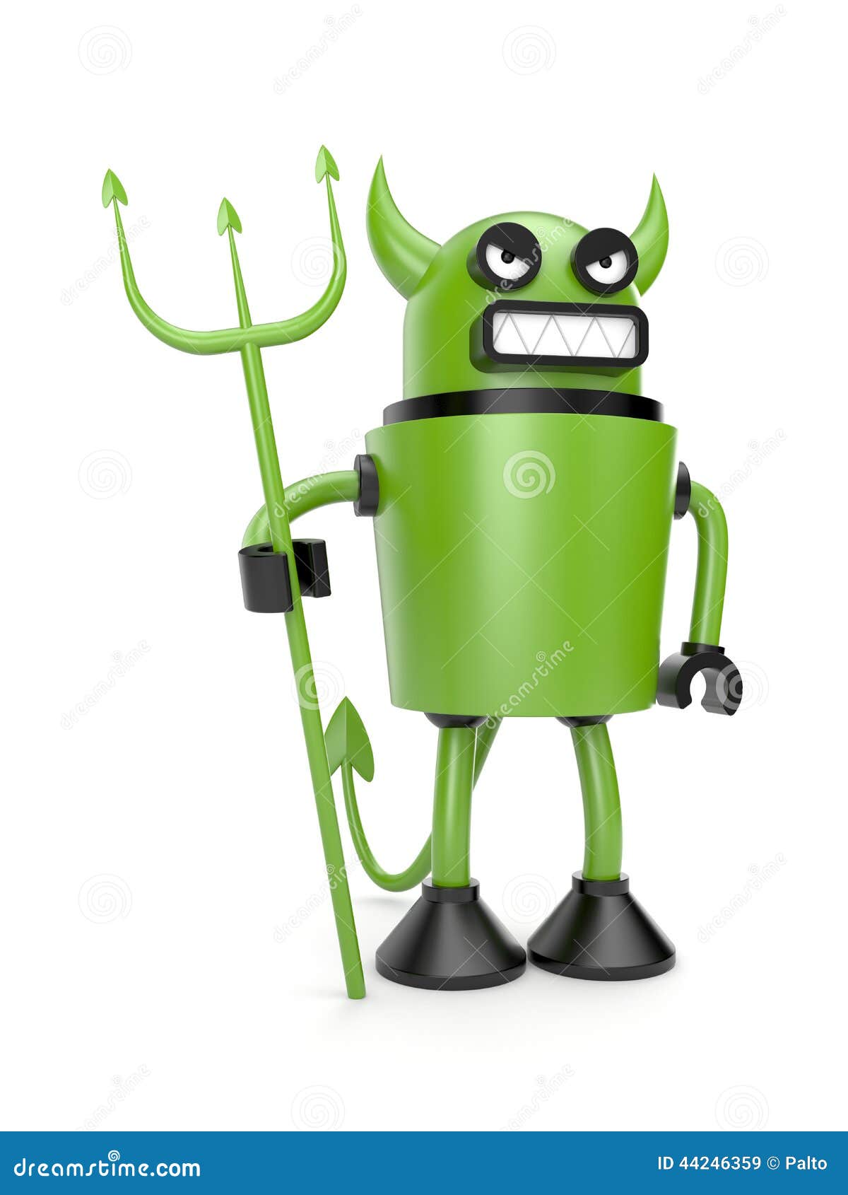 Robot as Devil stock illustration. Illustration of devilish - 44246359