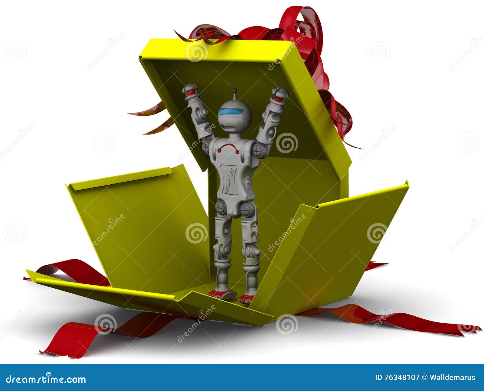 The Robot Breaks Out Of Human Stereotypes. Cartoon Vector ...