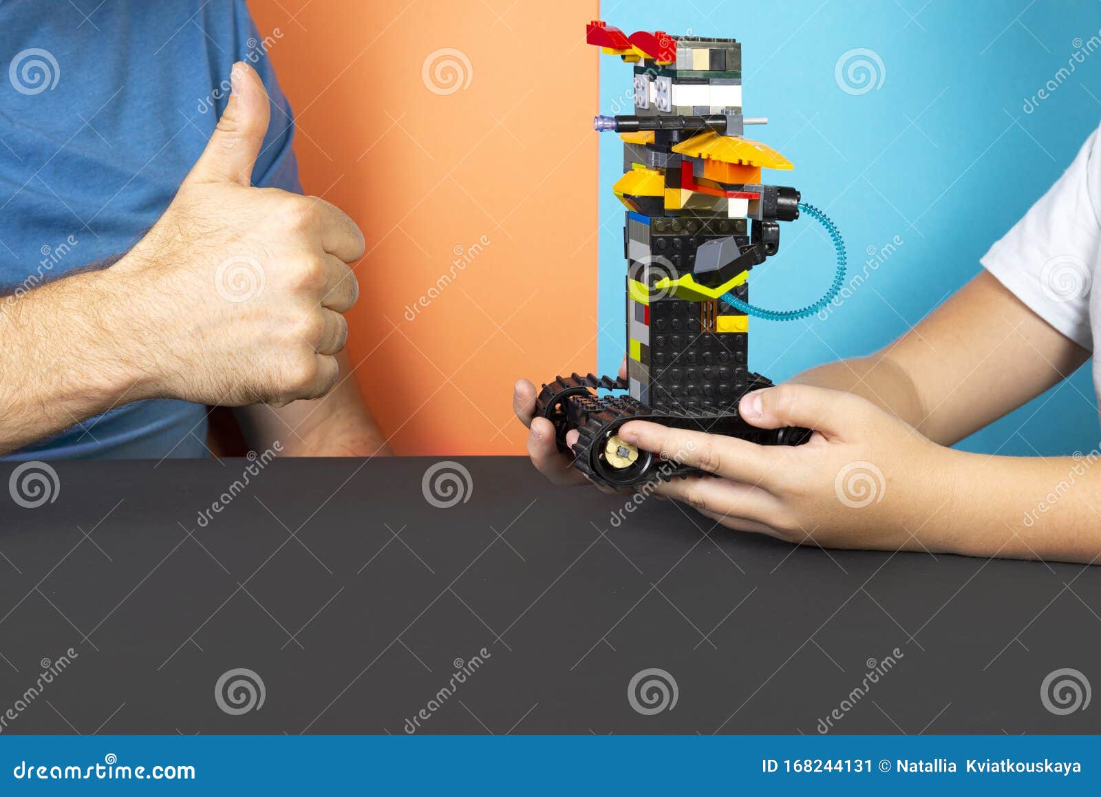 The Robot is Assembled from the Designer. Classes in Robotics. STEM ...