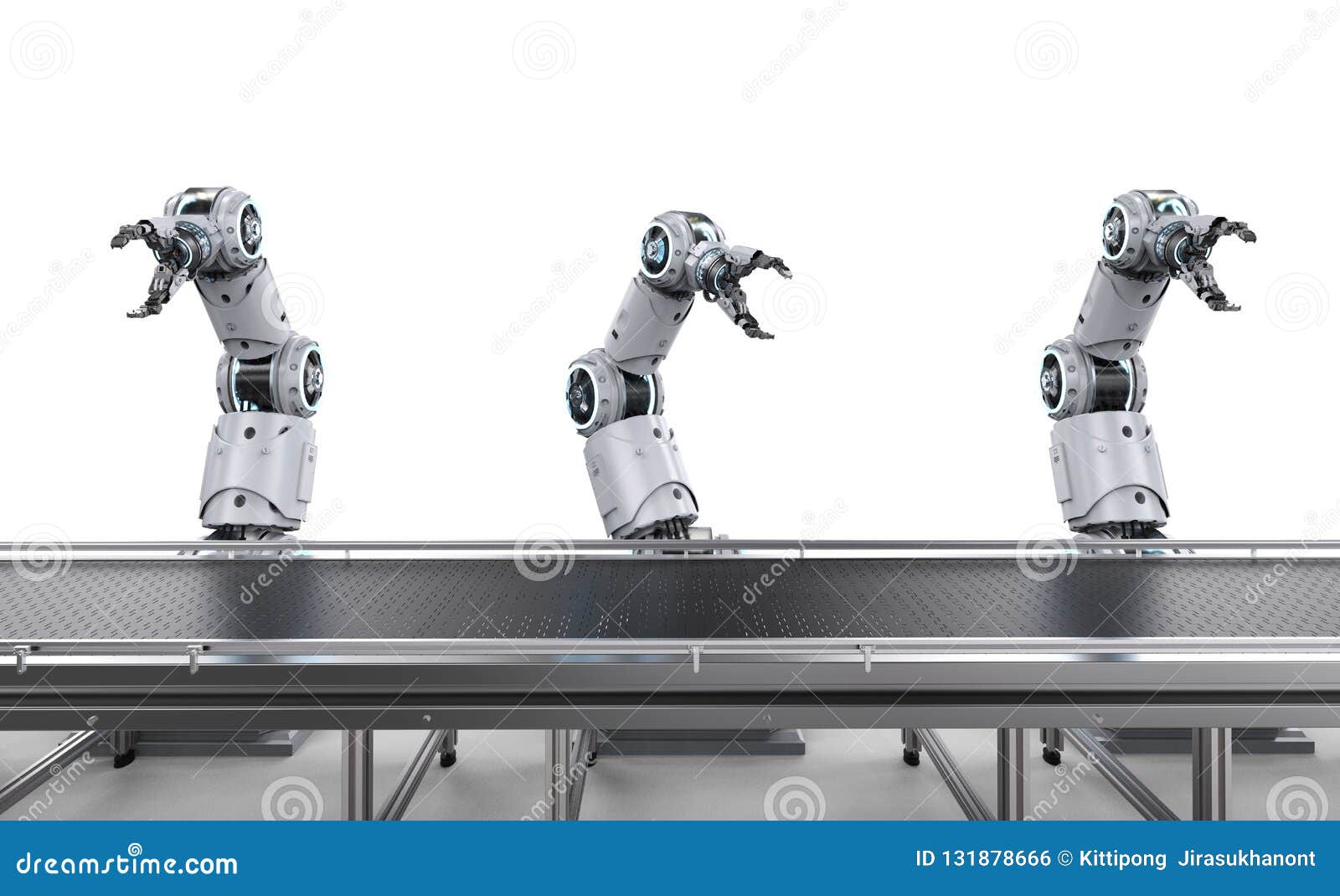 Robot assembly line stock illustration. Illustration of assemble ...