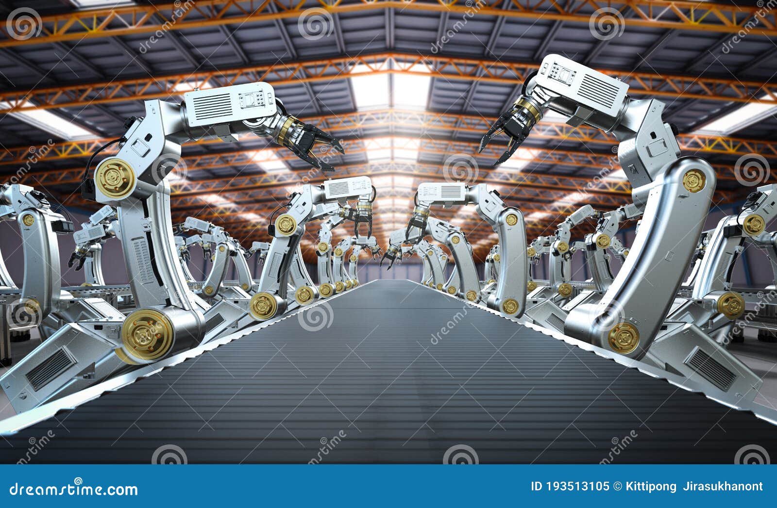 Robot Assembly Line Blueprint Stock Photography | CartoonDealer.com ...