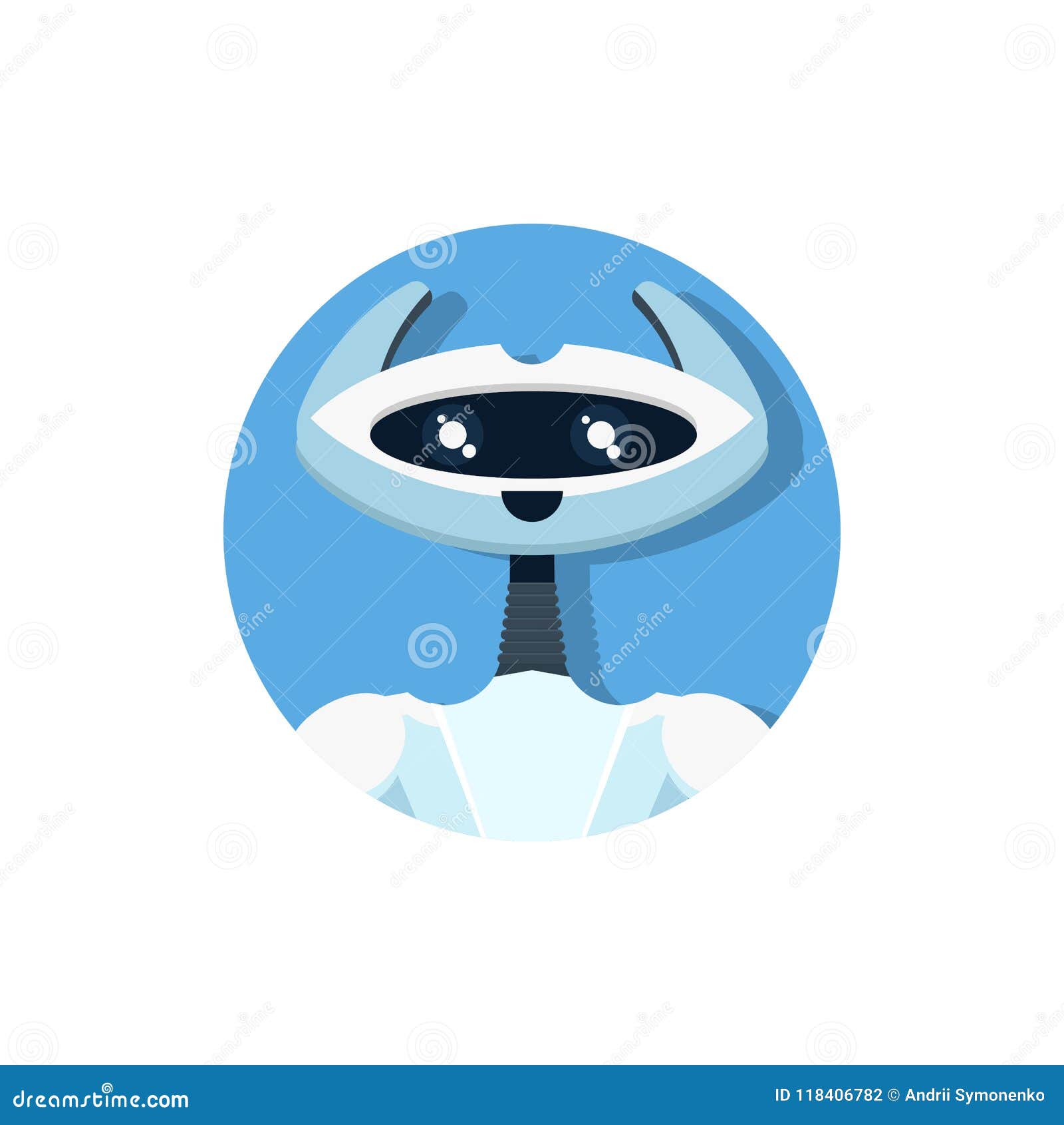 Robot Assistant Character Icon. Chatbot Icon Stock Vector ...