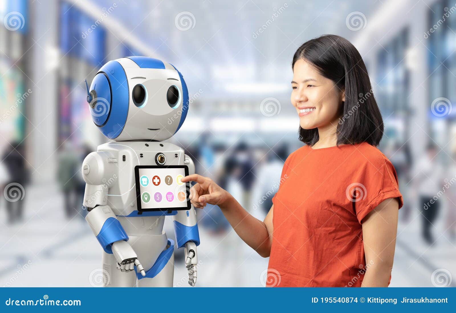 Robot assistant concept stock photo. Image of humanoid - 195540874