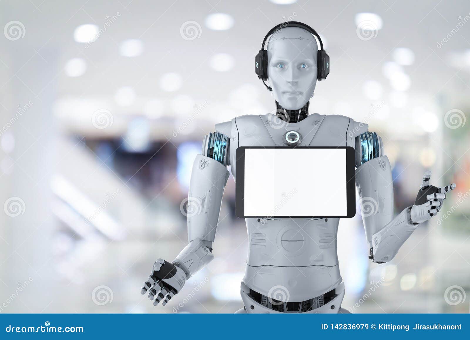Robot assistant concept stock illustration. Illustration of automation ...
