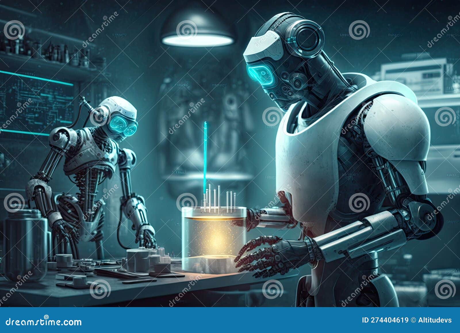 Robot Assistant, Helping Scientist with Complex Experiment in ...