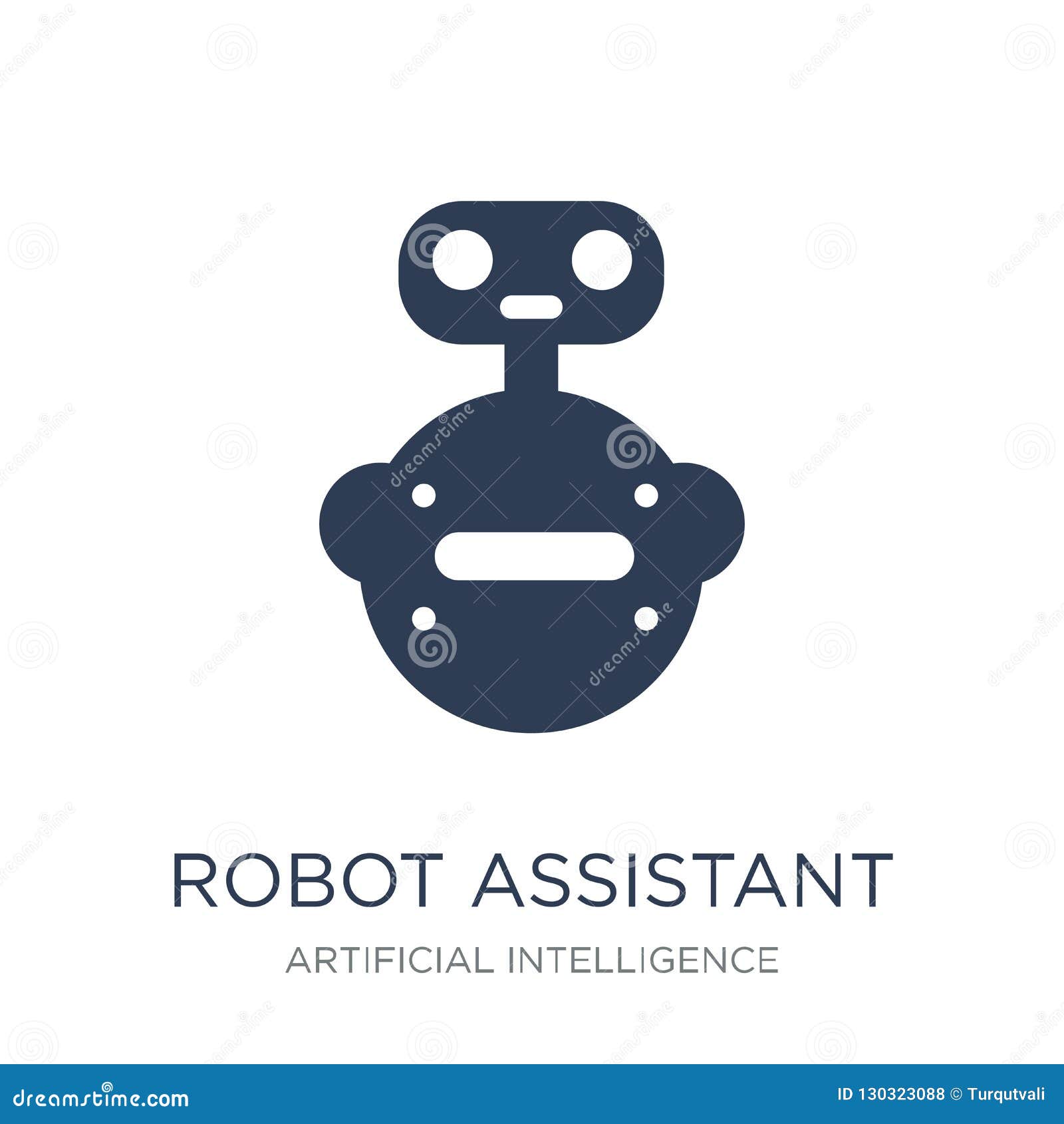 Robot Assistant Icon. Trendy Flat Vector Robot Assistant Icon on Stock ...