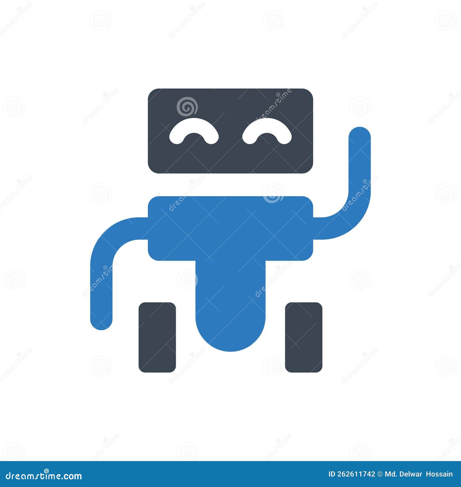 Robot assistants icon stock vector. Illustration of smart - 262611742