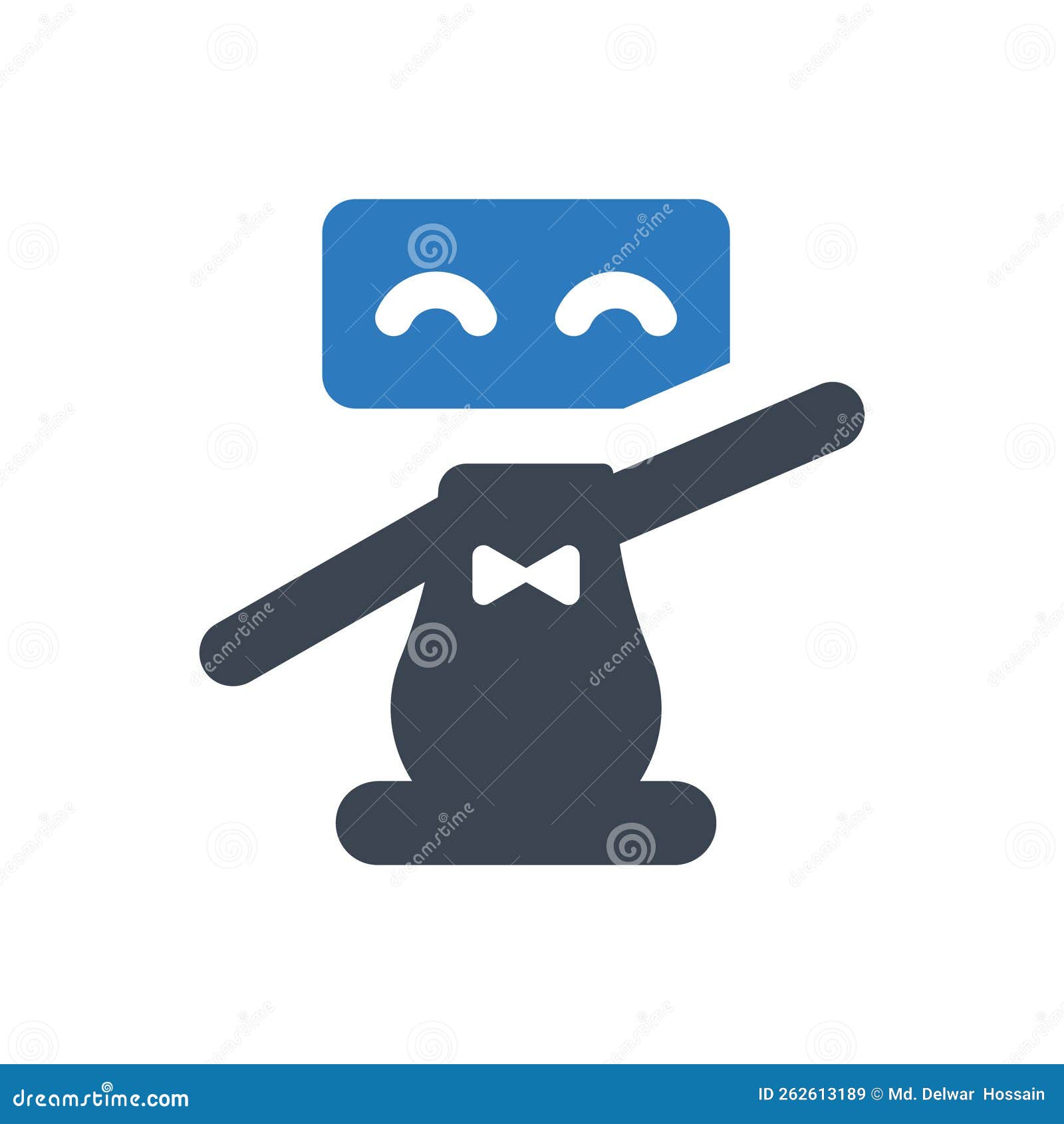 Robot assistants icon stock vector. Illustration of vector - 262613189