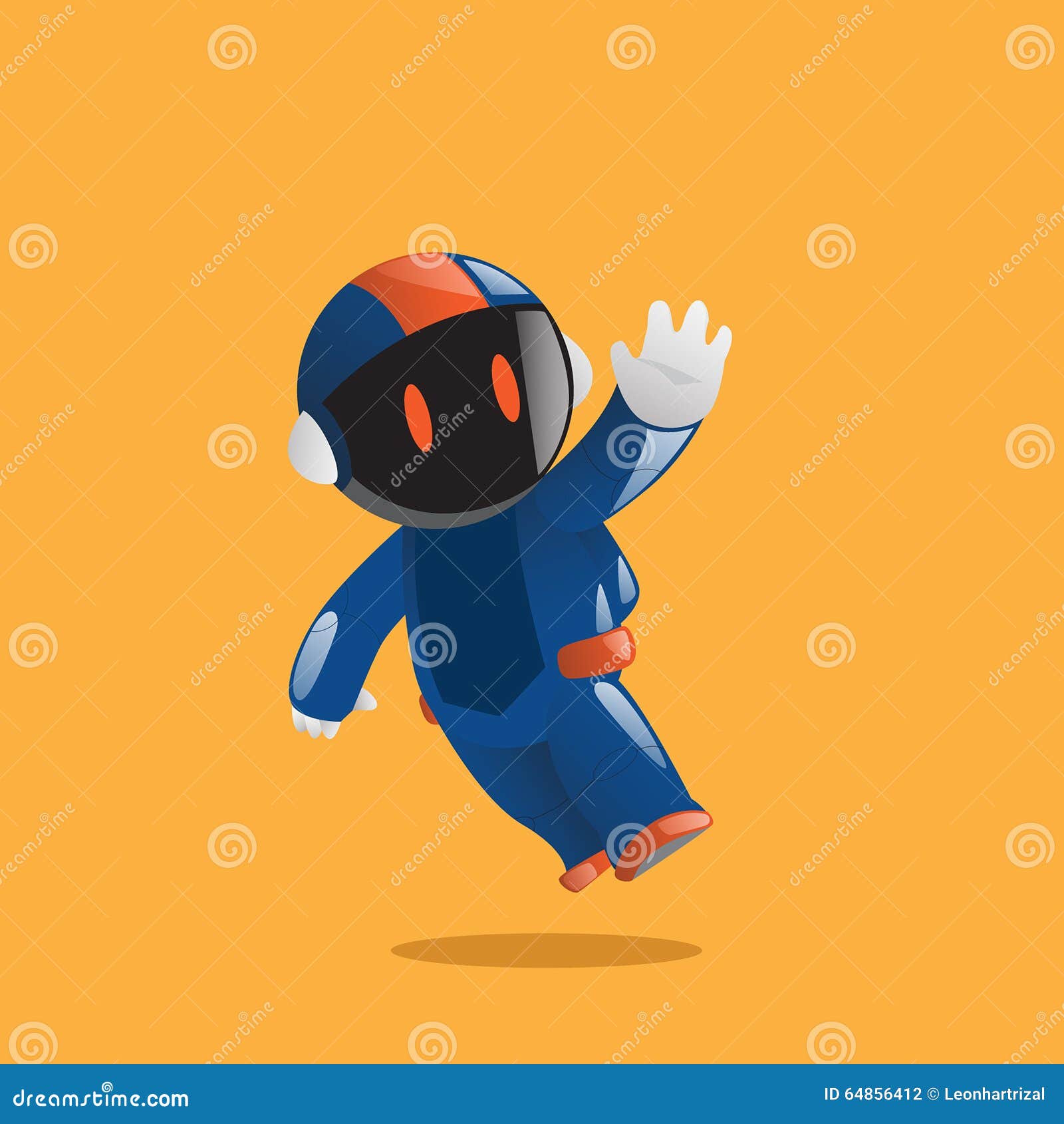 Robot Astronaut stock vector. Illustration of shinny - 64856412
