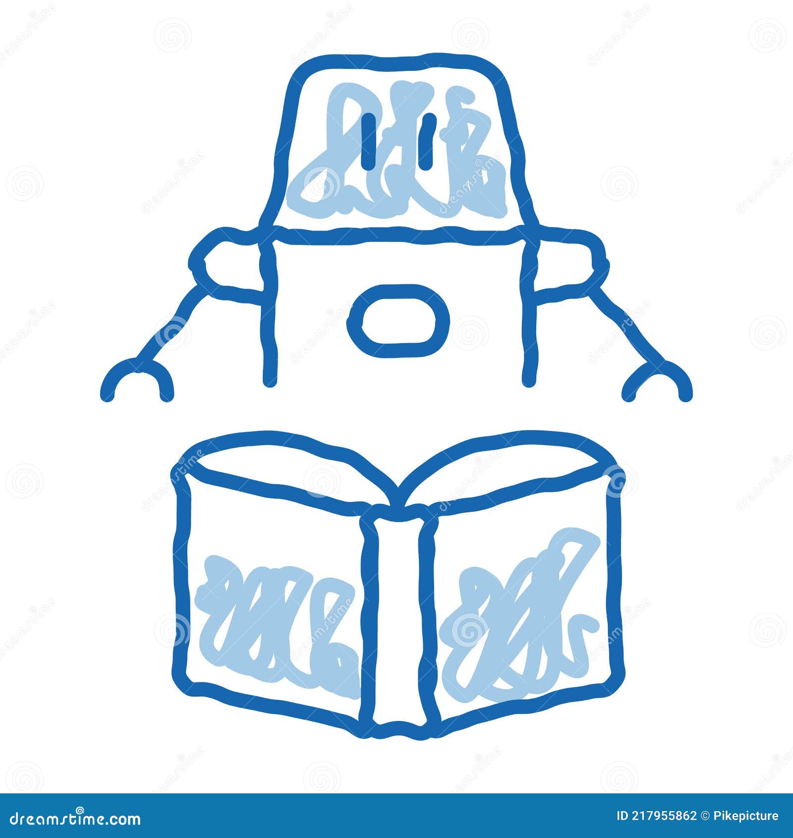 Robot Automatic Solution Doodle Icon Hand Drawn Illustration Stock ...