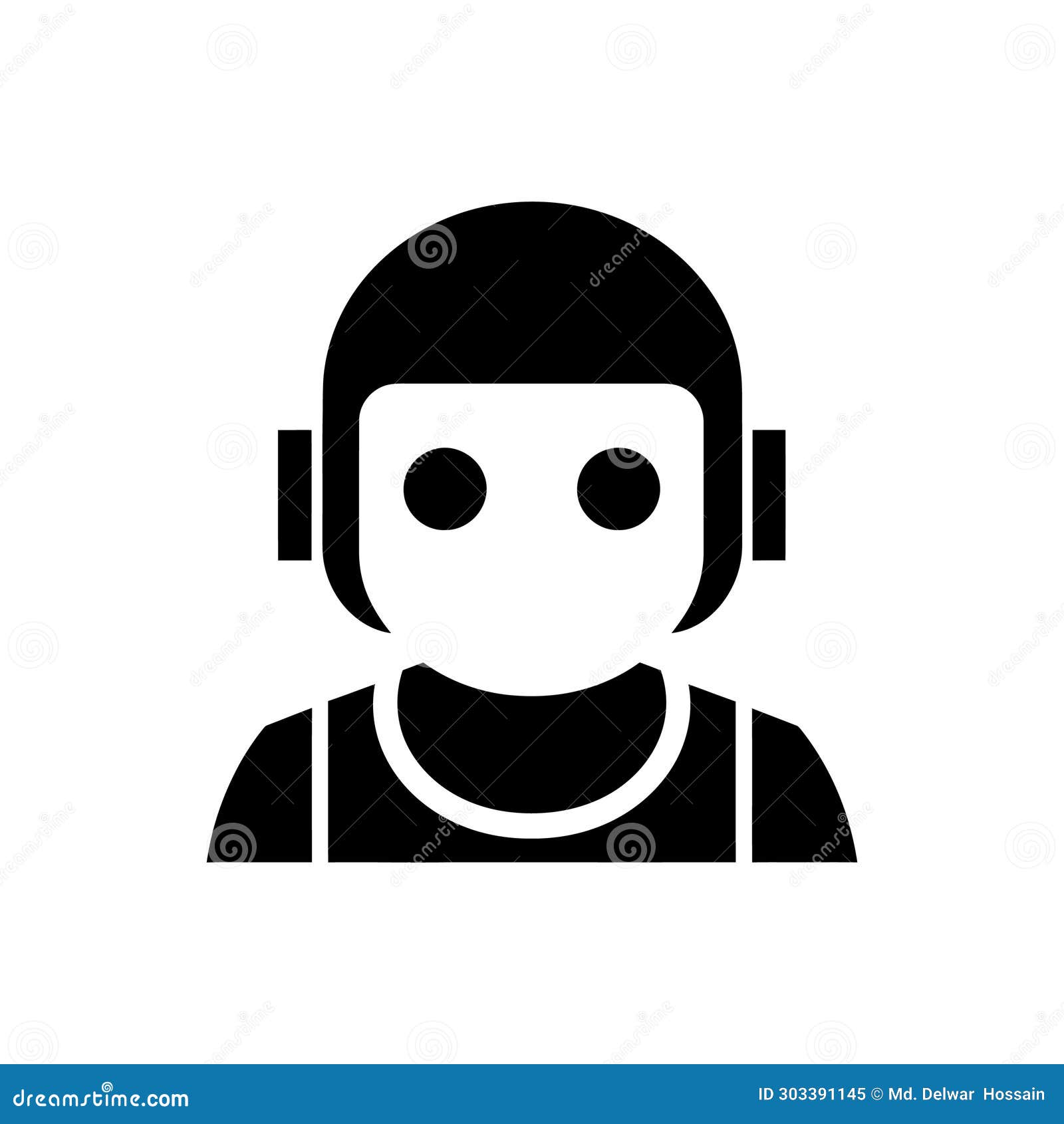 Robot avatar icon stock vector. Illustration of identity - 303391145