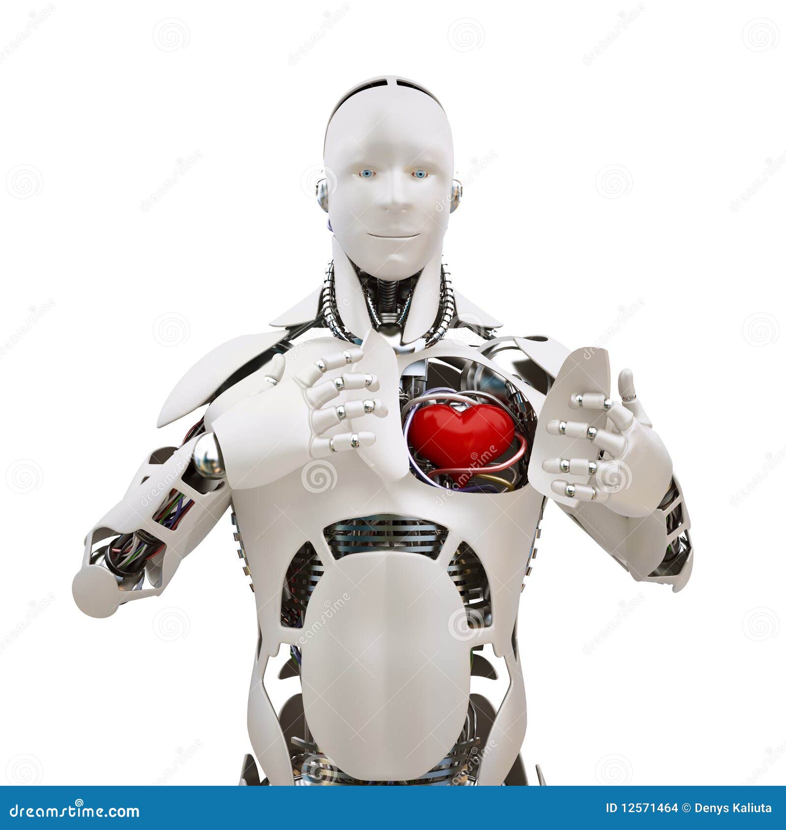 Robot avec le coeur ouvert illustration stock. Illustration du vacances ...