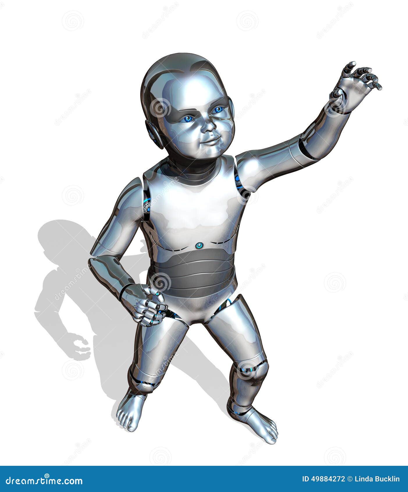 Robot Baby Reaching stock illustration. Illustration of android - 49884272