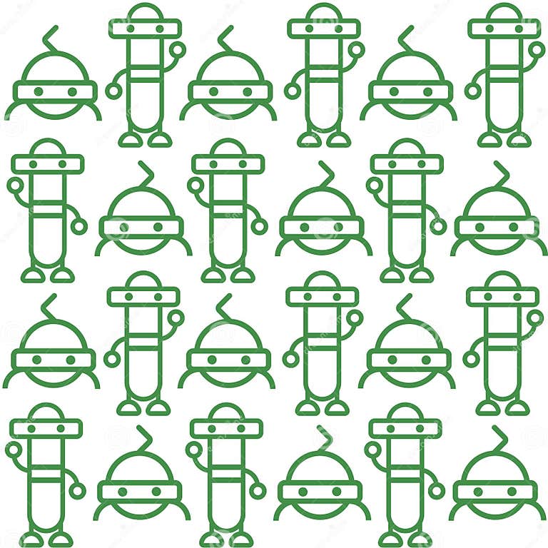 Robot Background. Vector Illustration Decorative Design Stock Vector ...