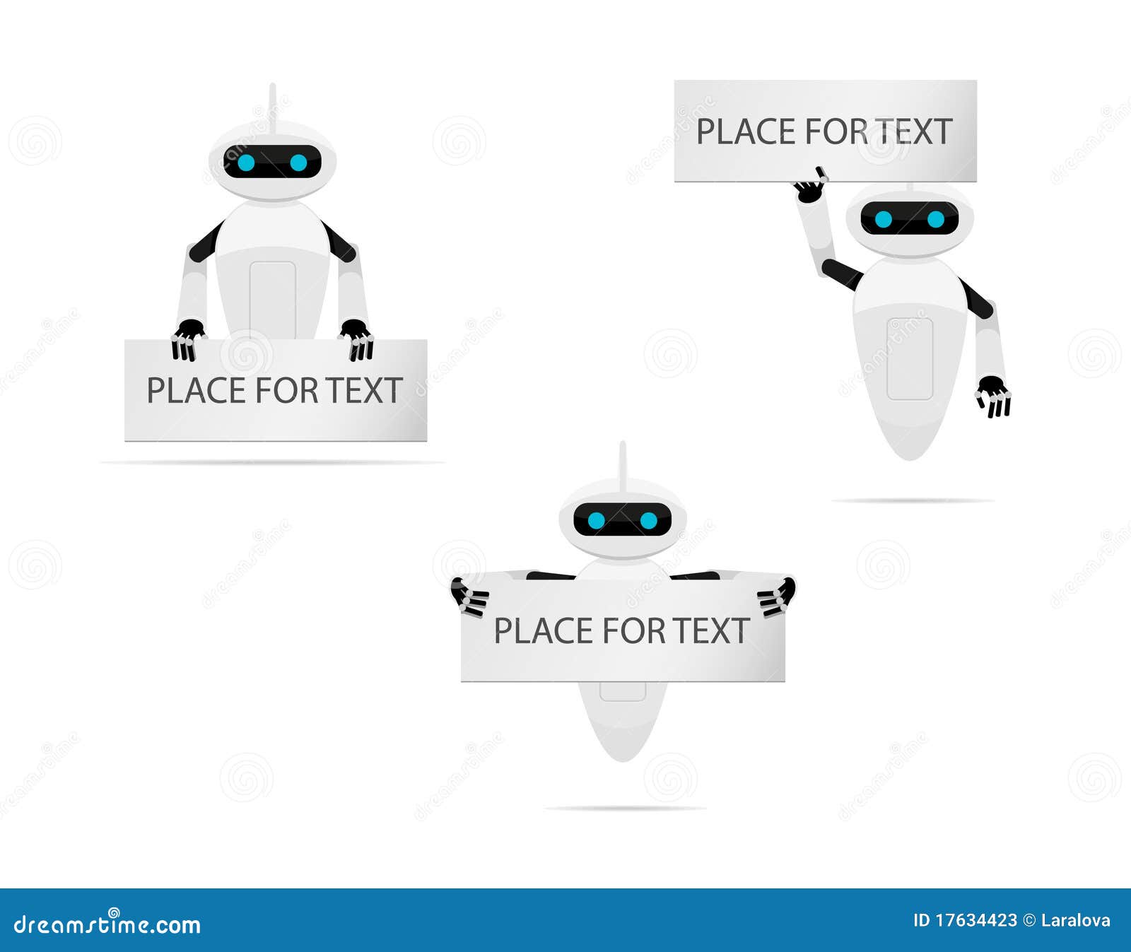 Robot with banner stock vector. Illustration of creature - 17634423