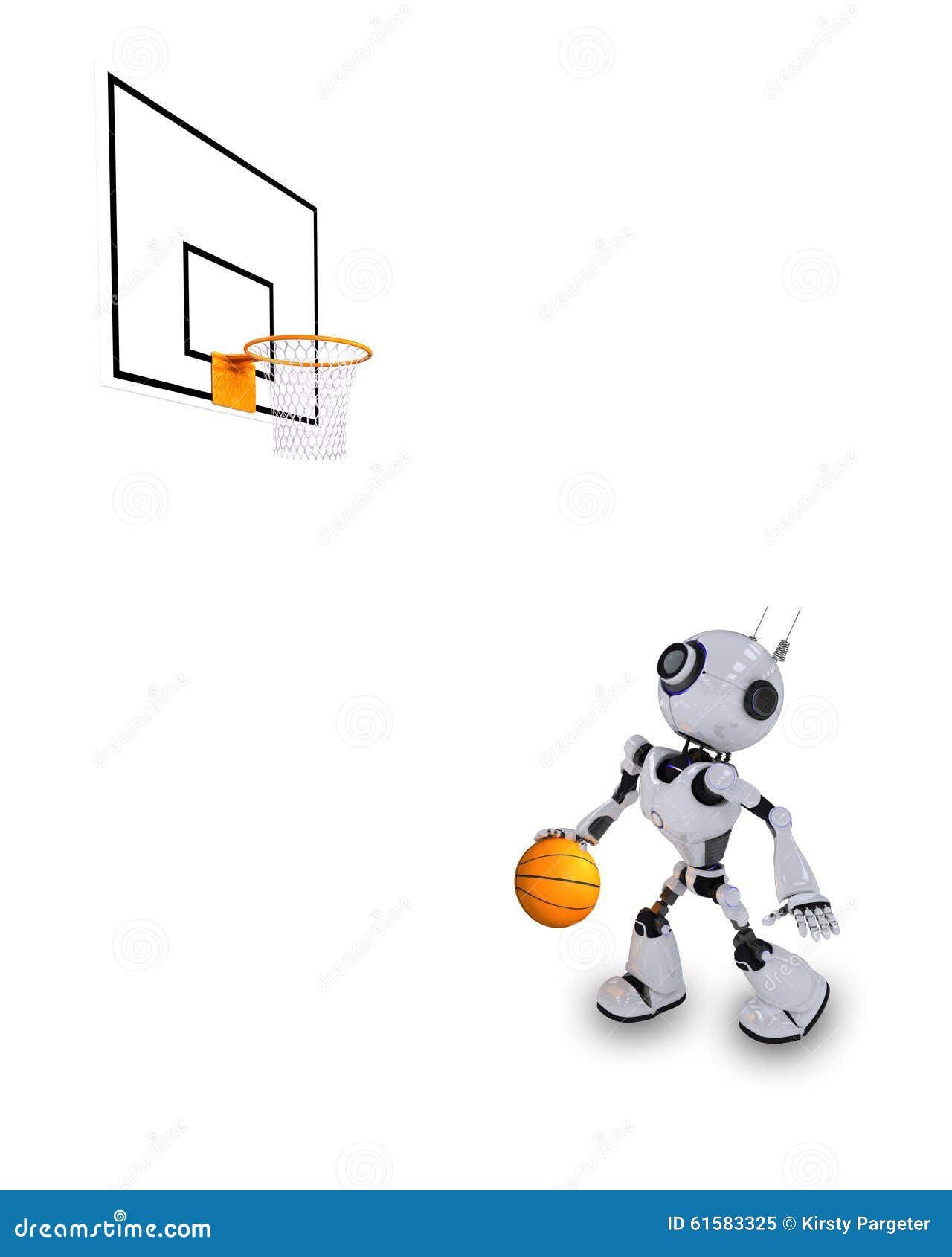 Robot Basketball player stock illustration. Illustration of jump - 61583325