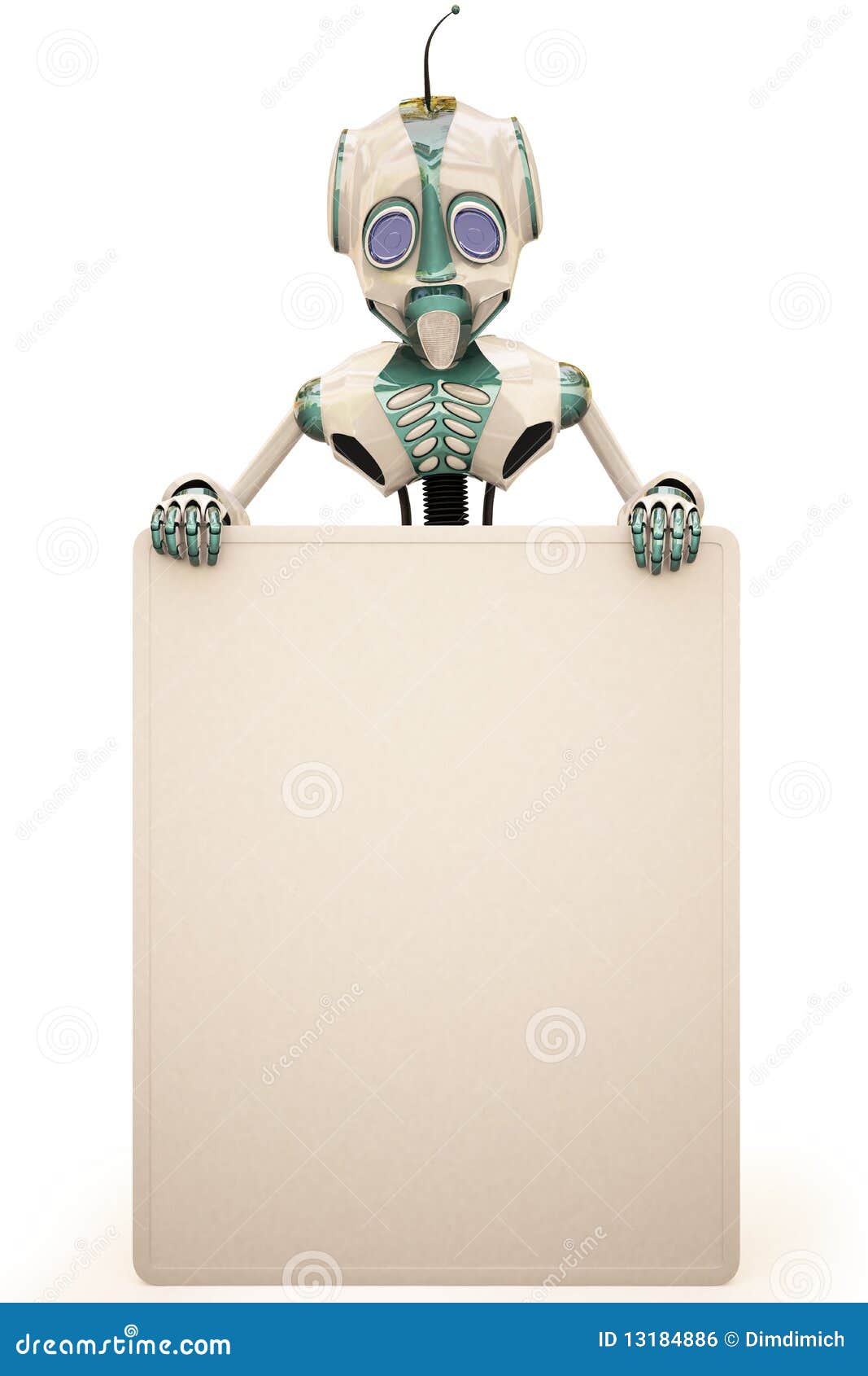 Robot Billboard Stock Photography | CartoonDealer.com #13184882