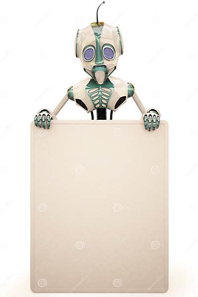 Robot billboard stock illustration. Illustration of dialog - 13184886