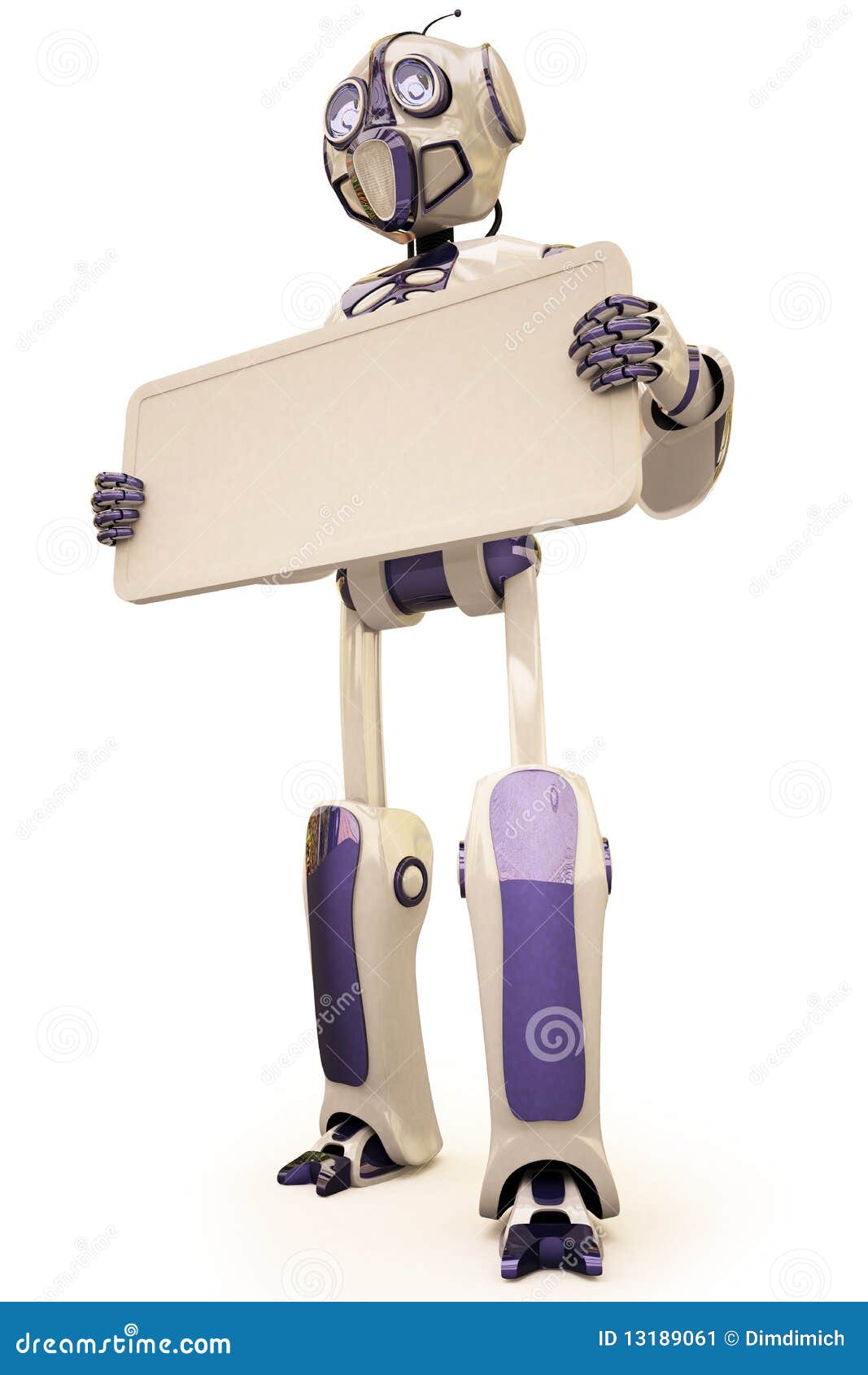 Robot billboard stock illustration. Illustration of card - 13189061