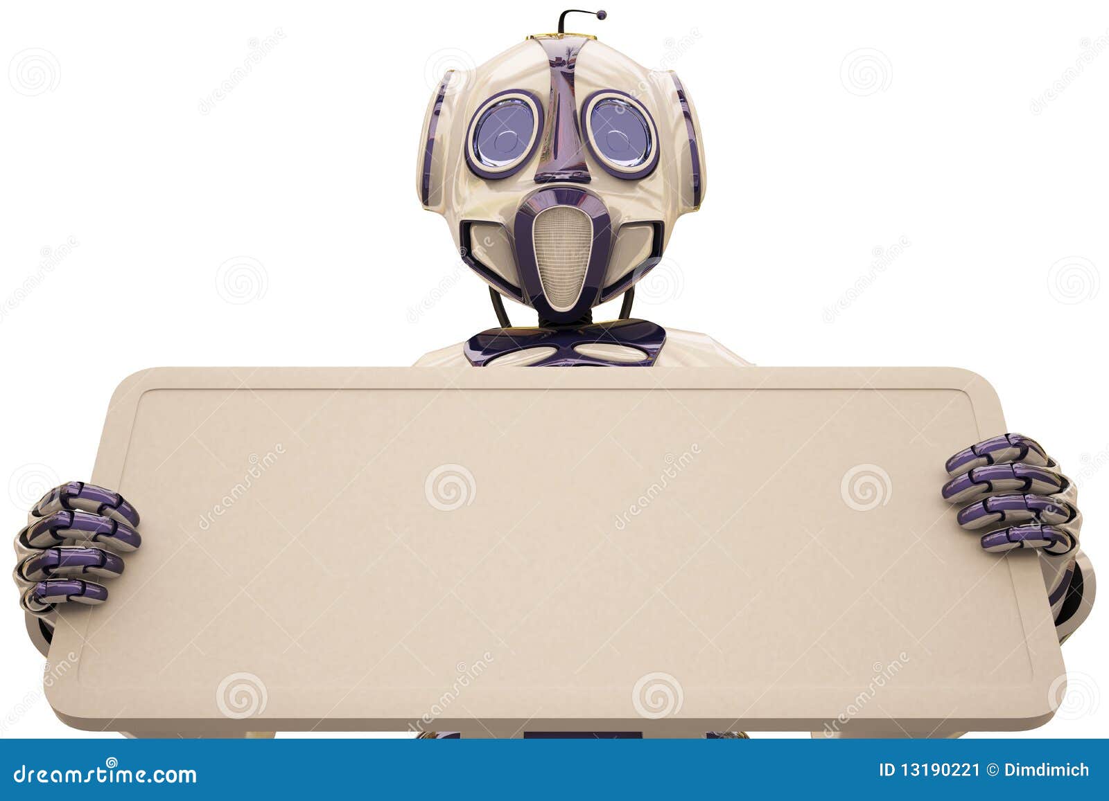 Robot billboard stock illustration. Illustration of clear - 13190221
