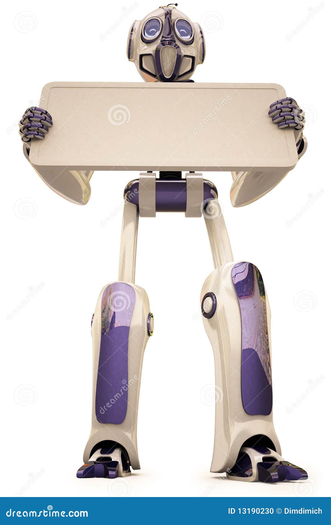 Robot billboard stock illustration. Illustration of label - 13190230