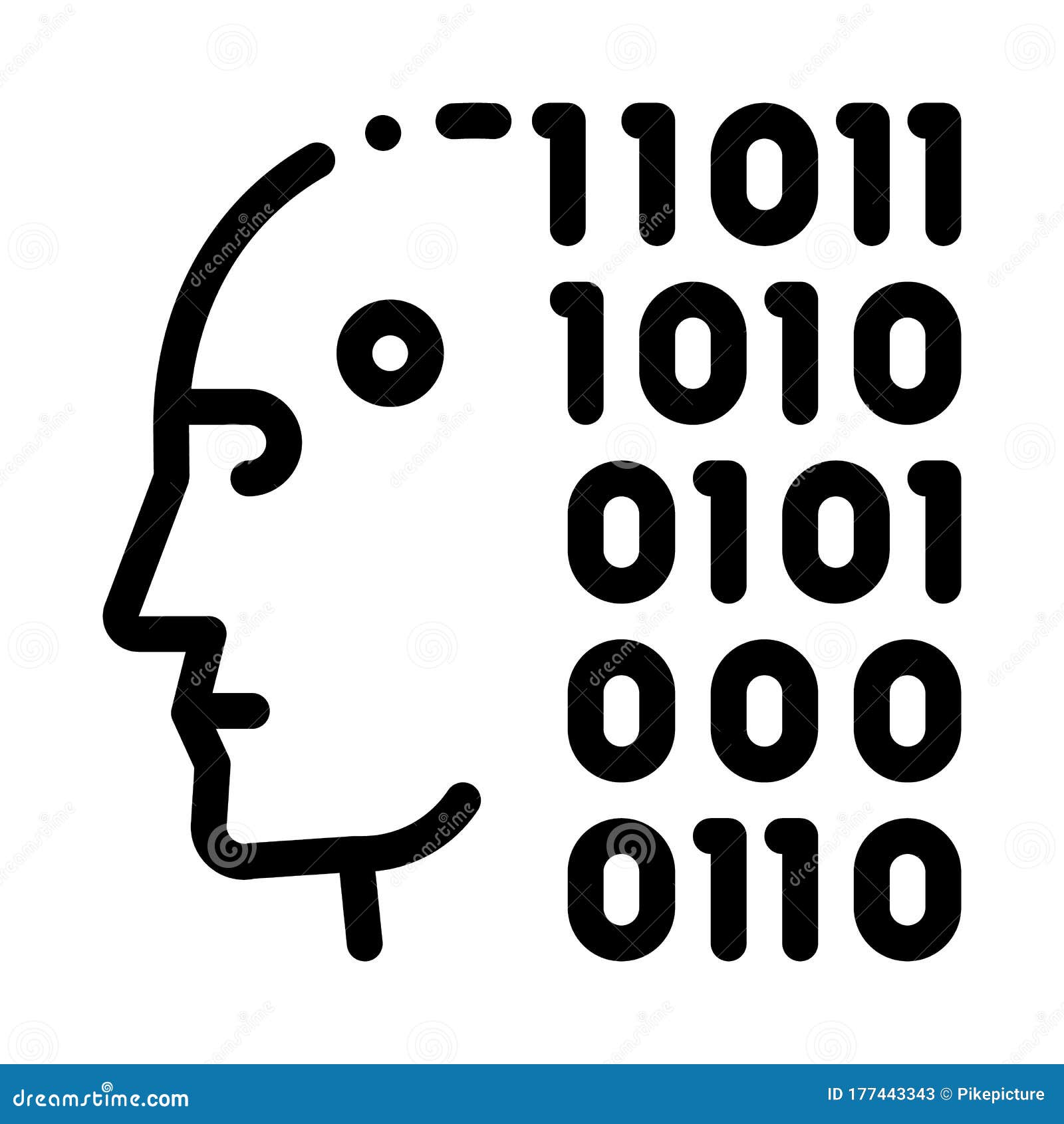 Robot With Binary Tunnel Background Royalty-Free Stock Image ... Robot With Binary Tunnel Background Royalty-Free Stock Image ...