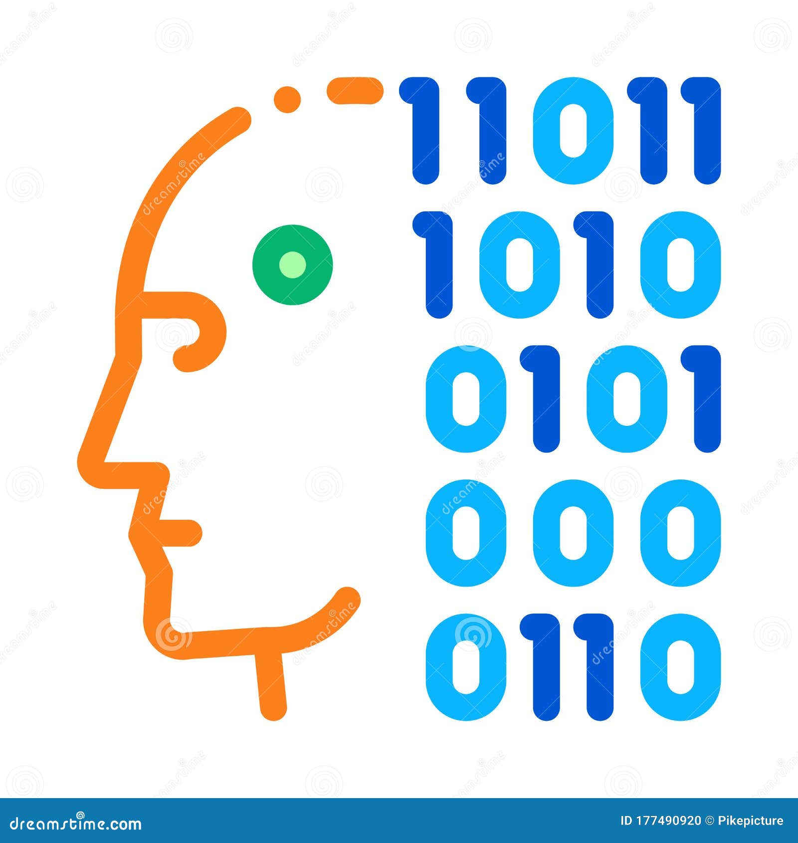 Robot With Binary Tunnel Background Royalty-Free Stock Image ... Robot With Binary Tunnel Background Royalty-Free Stock Image ...