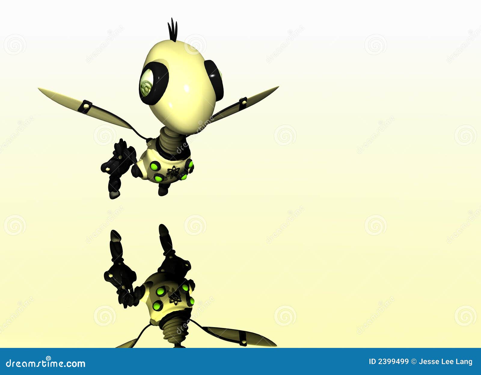 Robot Bird With A Long Beak On A Gray Background Royalty-Free Stock ...