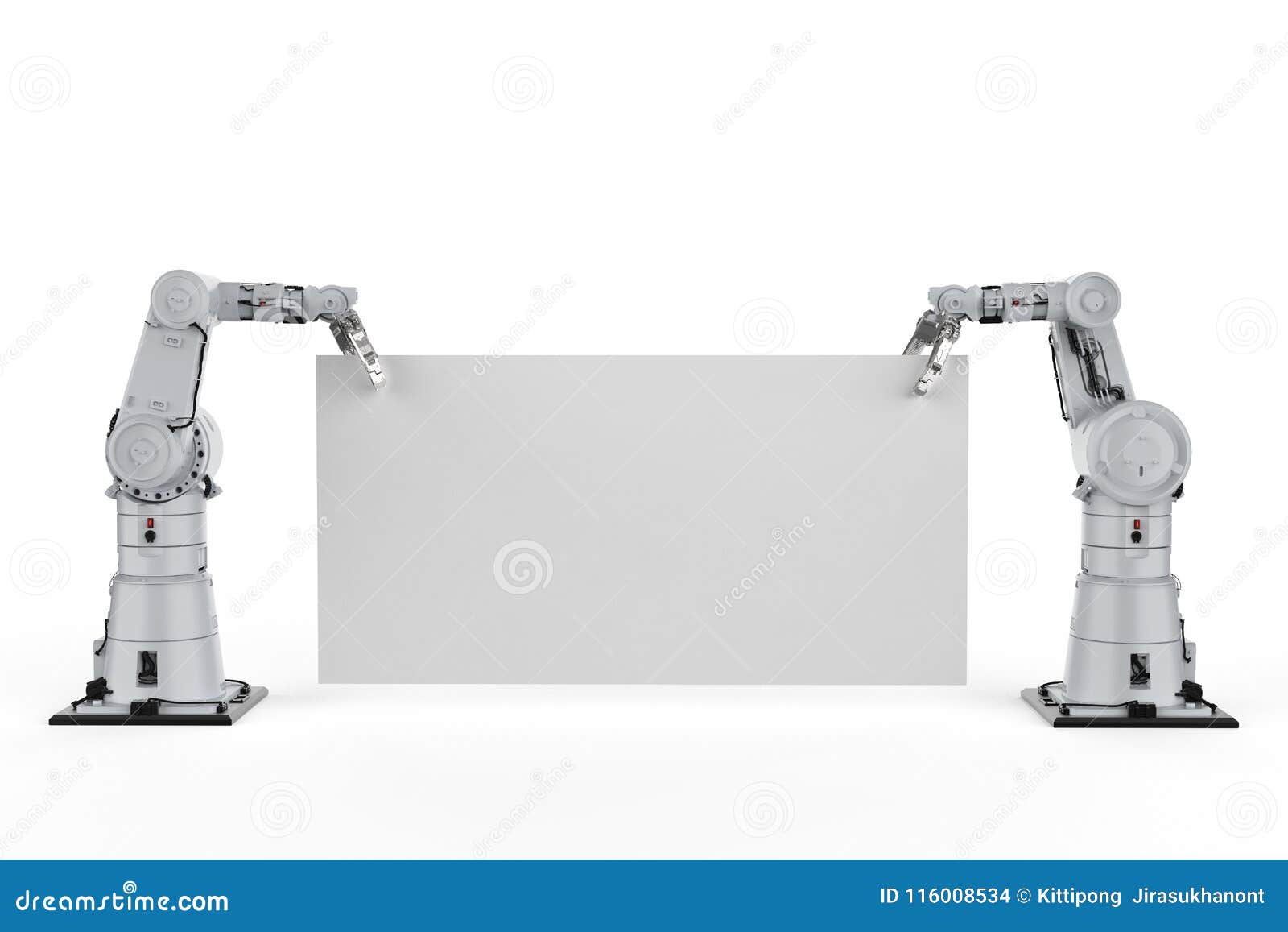 Robot with blank paper stock illustration. Illustration of futuristic ...