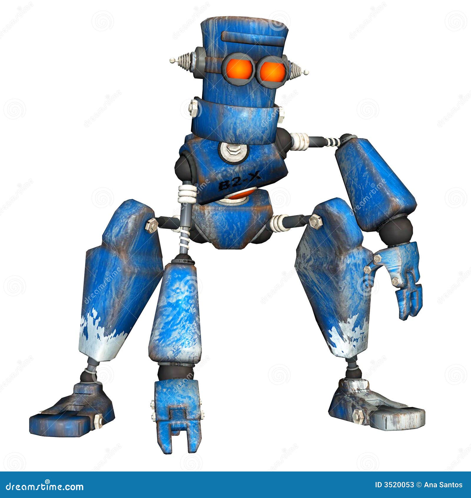 Robot blu. 8 illustrazione di stock. Illustrazione di androide - 3520053