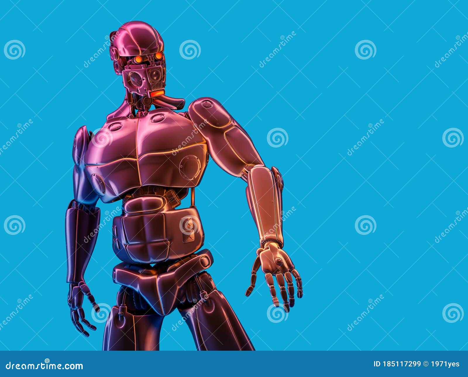 The robot stock illustration. Illustration of technology - 185117299