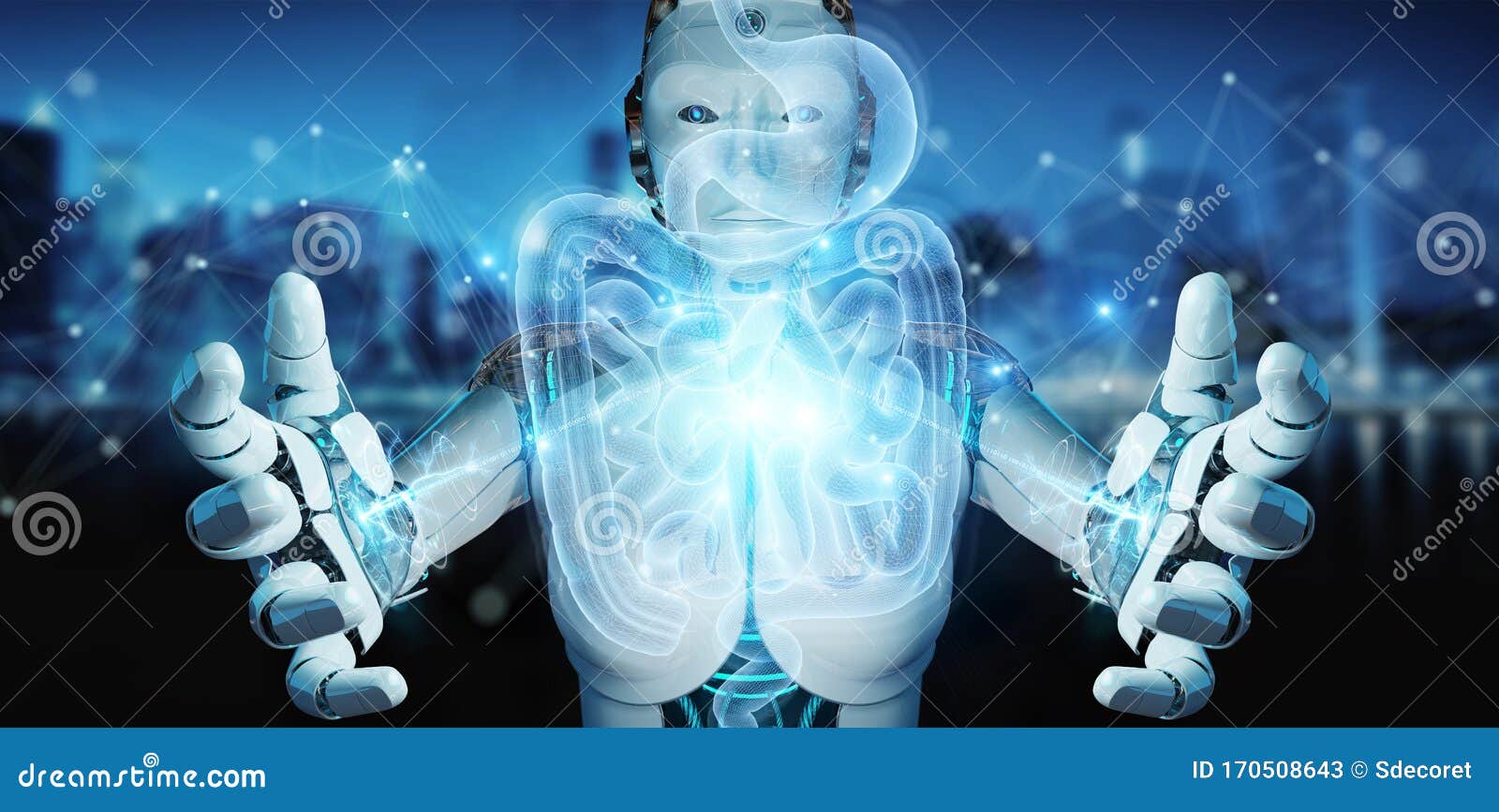 Robot Using Digital X-ray of Human Intestine Holographic Scan ...