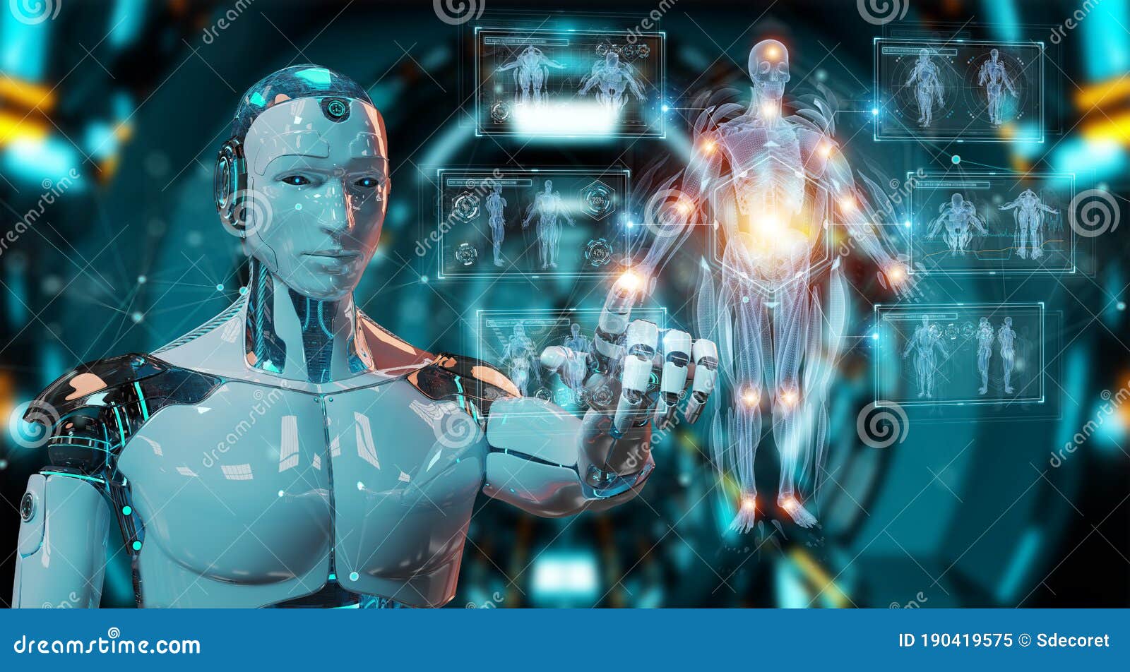 Robot With Mri Scan Royalty-Free Stock Photography | CartoonDealer.com ...