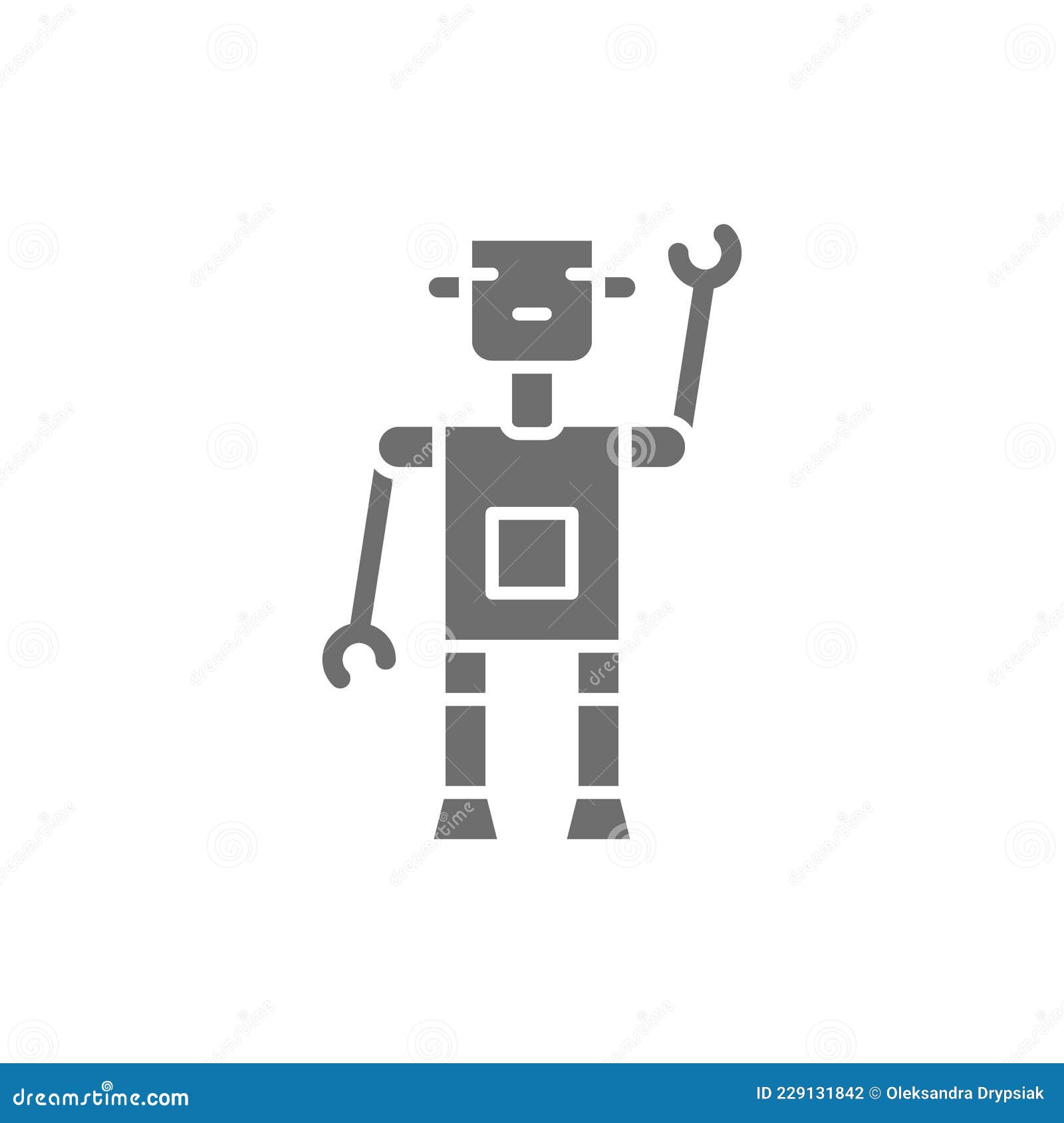 Robot, Bot, Chatbot, Artificial Intelligence Grey Icon. Stock Vector ...