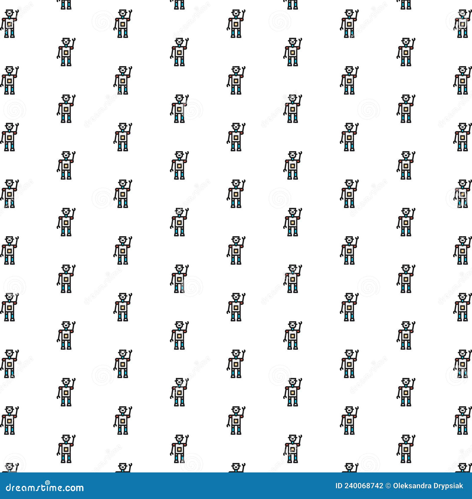 Robot, Bot, Chatbot, Artificial Intelligence Pattern with Various Icons ...