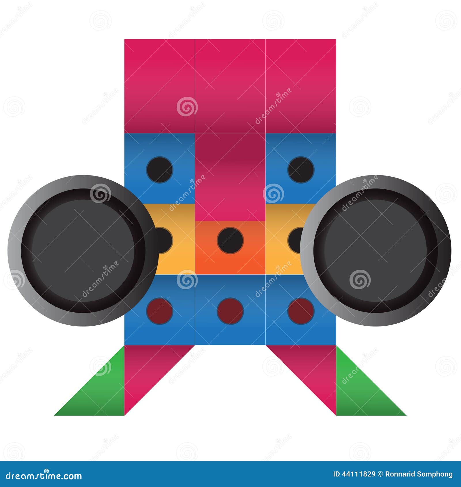 Robot box Design abstract stock vector. Illustration of retro - 44111829