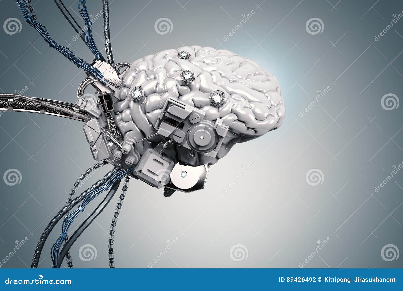 Robot brain stock illustration. Illustration of artificial - 89426492