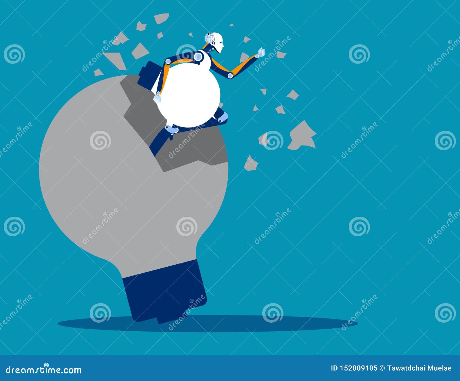 Breakthrough Idea Line Icon, Vector. Breakthrough Idea Outline Sign ...