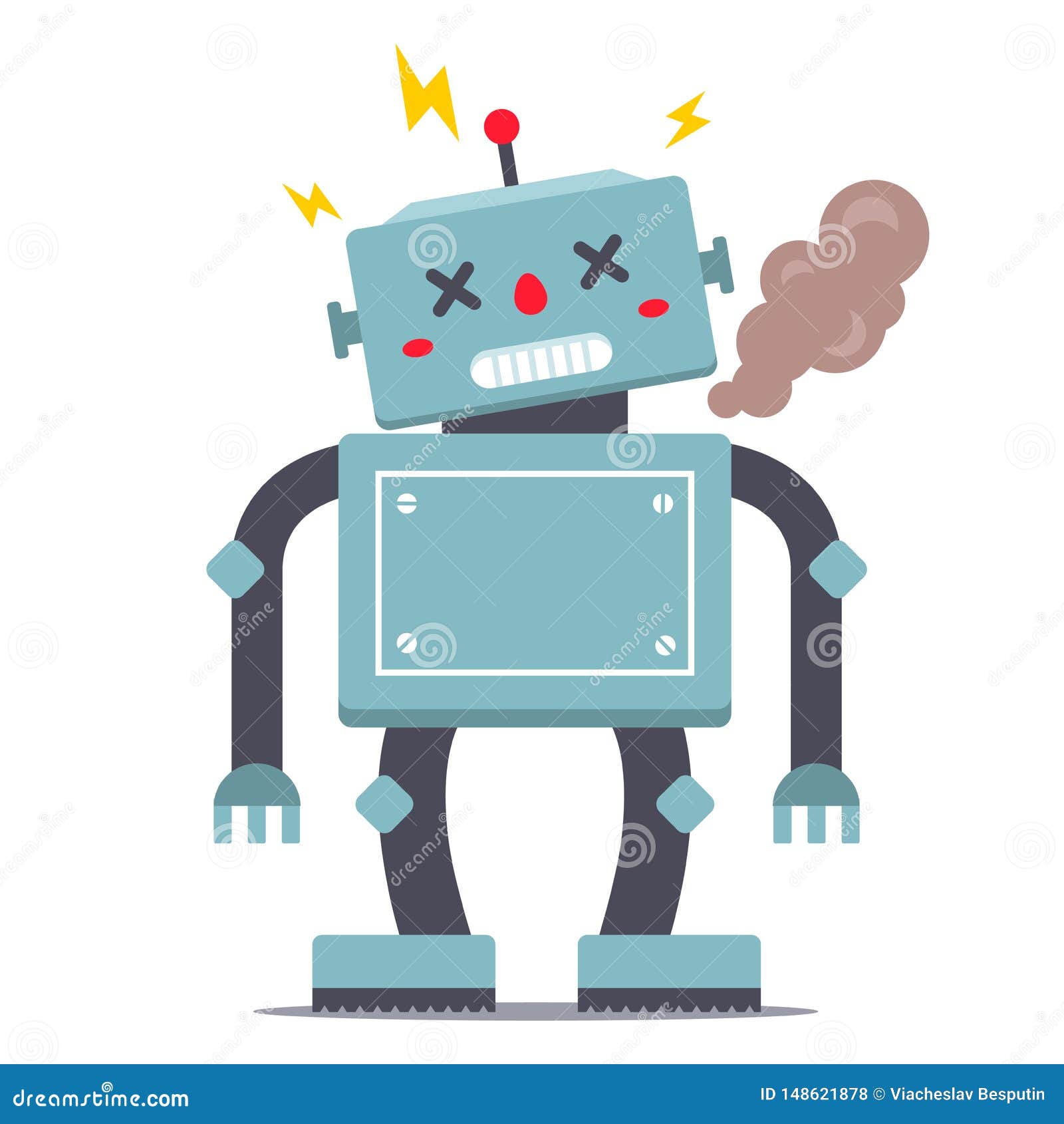 Robot Stuck In A Hole Metaphor Stock Photography | CartoonDealer.com ...