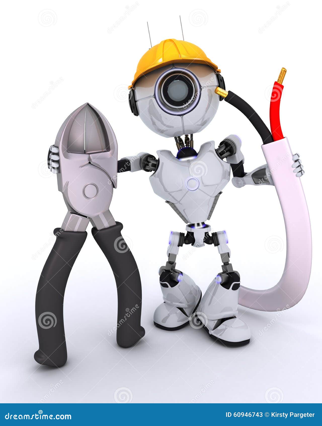Robot Builder With Wire Cutters Royalty-Free Stock Photo ...