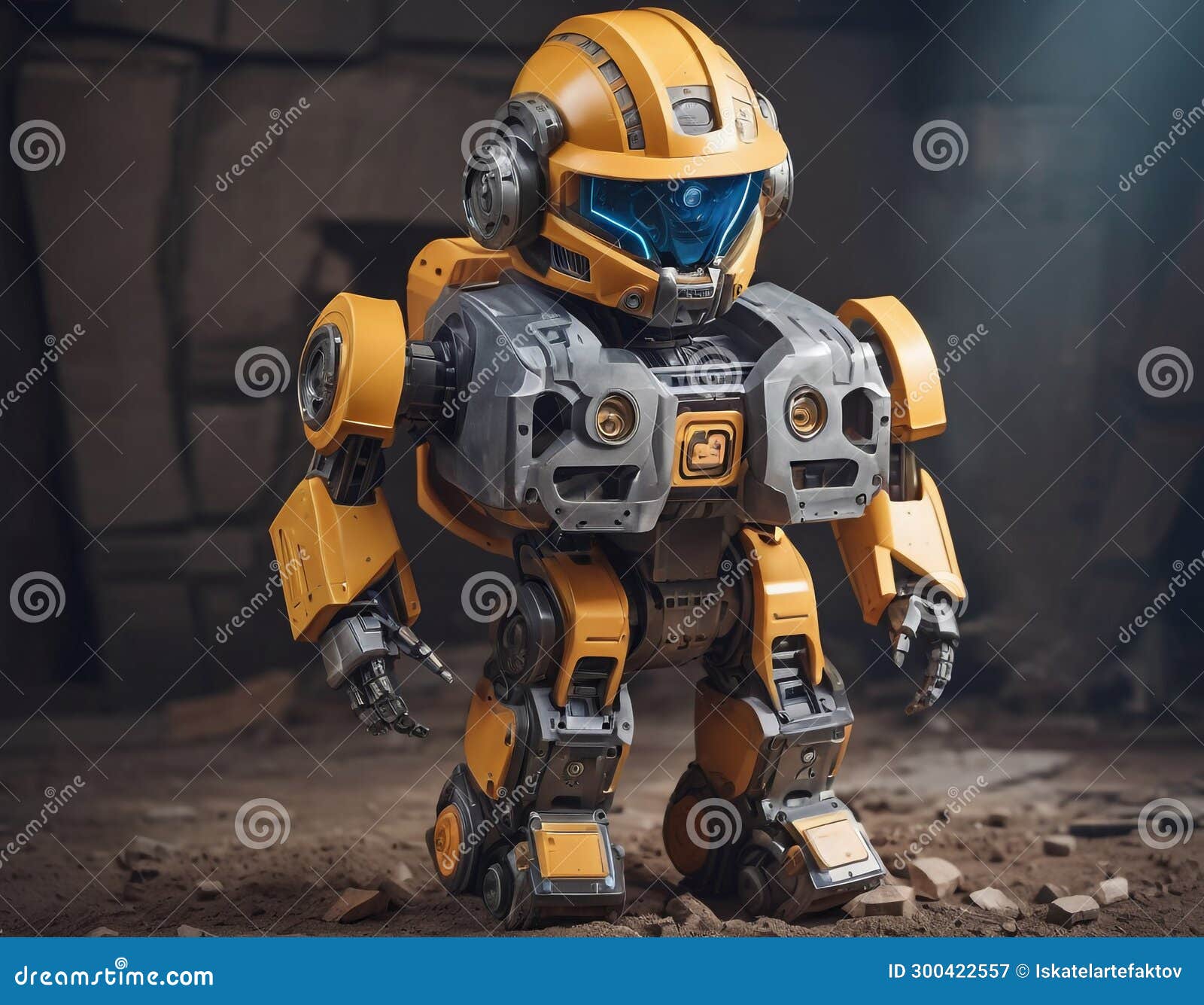 Robot Builders Work on a Construction Site with Tools. Made with AI ...