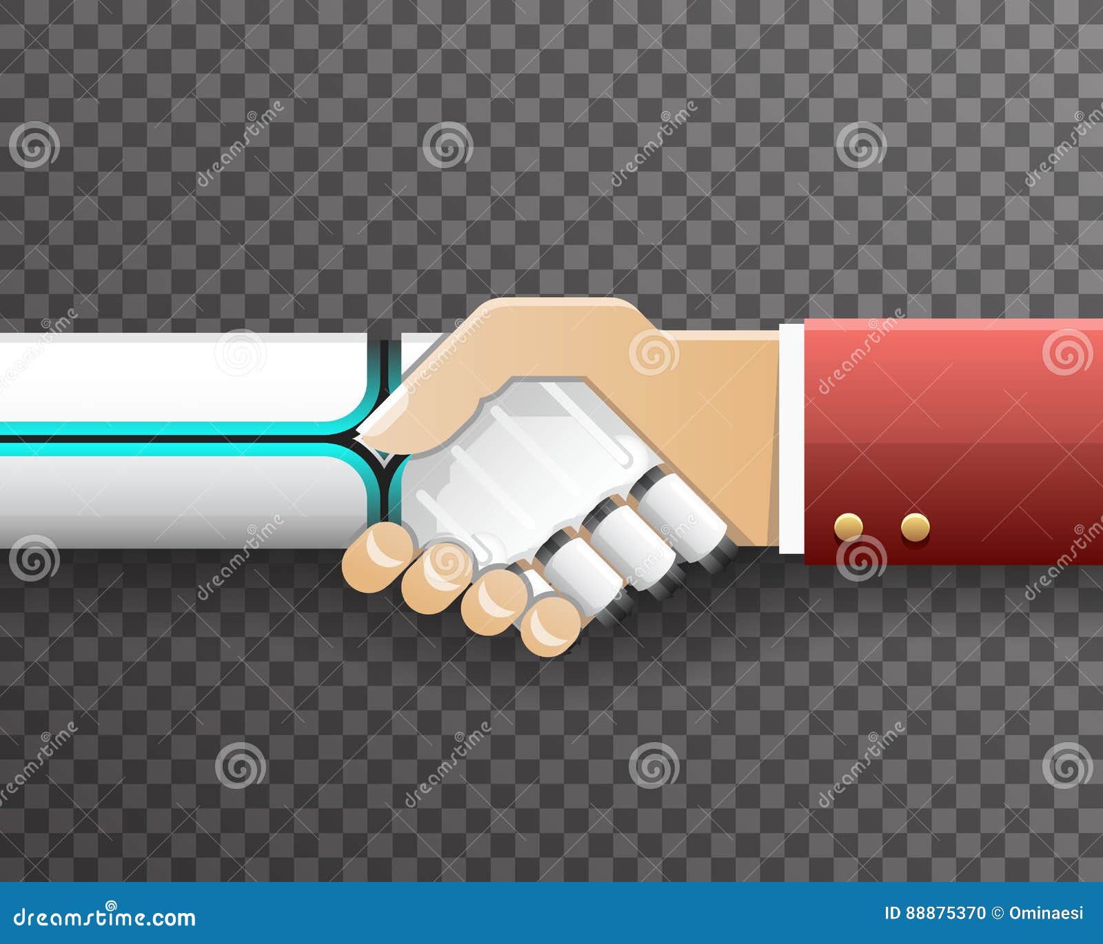 Robot Businessman Handshake Innovation Technology Partnership Symbol ... Robot Businessman Handshake Innovation Technology Partnership Symbol ...