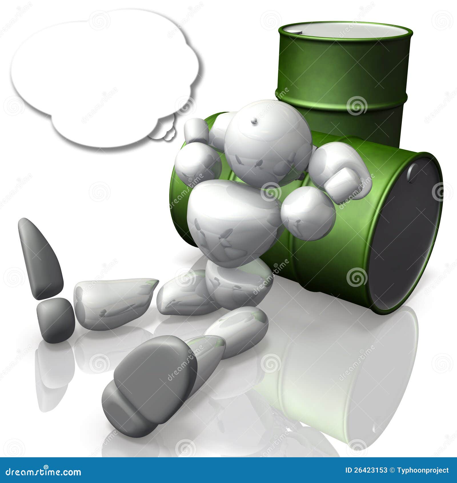 It is a Robot. but he Can Imagine Stock Illustration - Illustration of ...