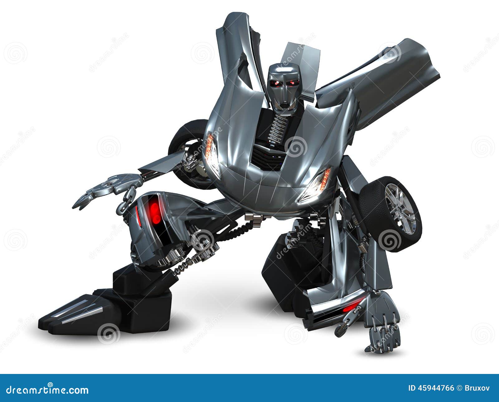 Robot car stock illustration. Illustration of metal, machine - 45944766